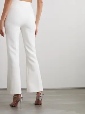 Safiyaa Mari Flared Stretch-crepe Trousers