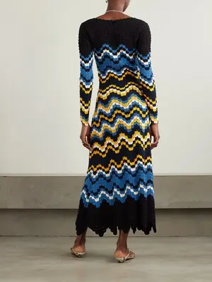 Escvdo Sumac Crocheted Cotton Maxi Dress