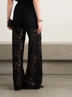 Dolce & Gabbana Corded Lace Wide-leg Trousers
