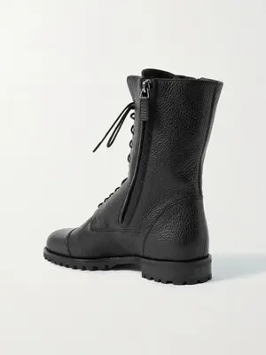 Manolo Blahnik Lugata Textured-leather Ankle Boots