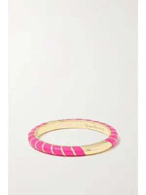 Yvonne Léon 9-karat Gold, Enamel And Diamond Ring