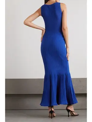 Givenchy Fluted Ribbed-knit Maxi Dress