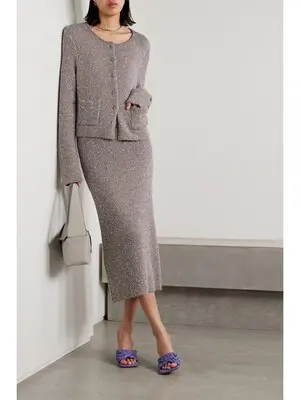 Altuzarra Welles Sequin-embellished Knitted Cardigan - Silver
