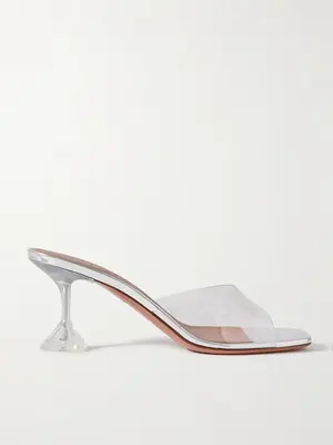 Amina Muaddi Metallic Mules Clogs For Women