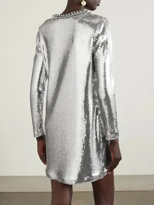 Rabanne Embellished Sequined Mini Dress