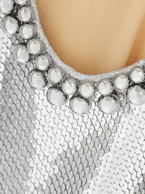 Rabanne Embellished Sequined Mini Dress