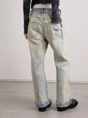 R13 X-bf Frayed Wide-leg Jeans