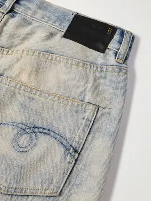 R13 X-bf Frayed Wide-leg Jeans