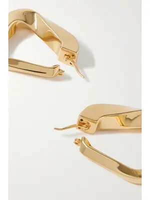 Bottega Veneta Plated Sterling Silver Hoop Earrings