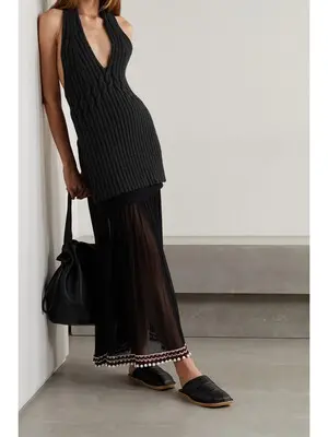 Proenza Schouler Cable-knit Halterneck Top
