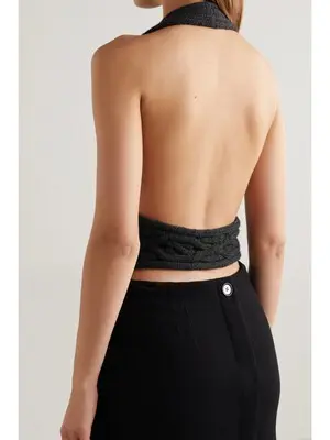 Proenza Schouler Cable-knit Halterneck Top