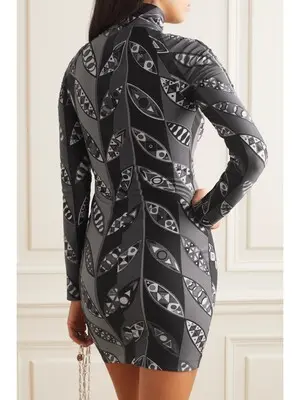 Emilio Pucci Printed Stretch-jersey Mini Dress