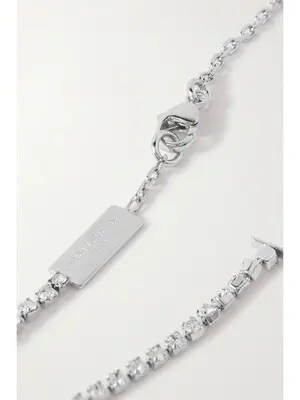 Saint Laurent Crystal Chain Bracelet - Silver