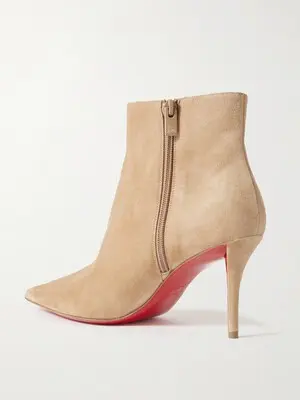 CHRISTIAN LOUBOUTIN So Apostropha 80 Suede Ankle Boots