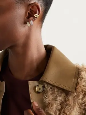 ANITA KO 18-karat Yellow Diamond Hoop Earrings