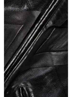 Acne Studios Paneled Distressed Leather Jacket