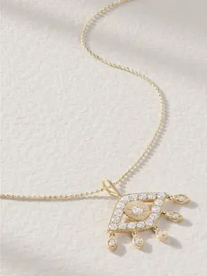 SYDNEY EVAN 14-karat Diamond Evil Eye Necklace