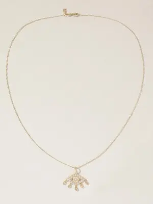 SYDNEY EVAN 14-karat Diamond Evil Eye Necklace