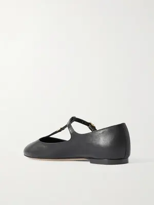 Chloé Marcie Embellished Leather Ballet Flats - Black