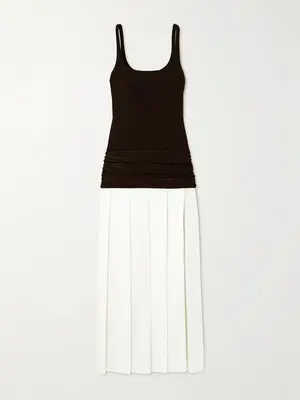 SIEDRES Liena Draped Pleated Maxi Dress - Multi