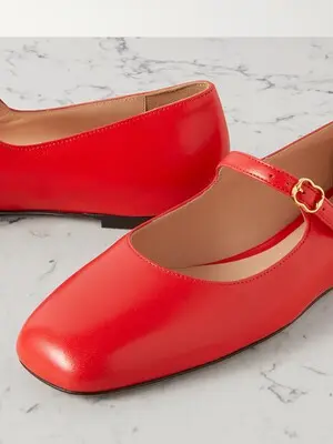 Bally Leather Mary Jane Ballet Flats