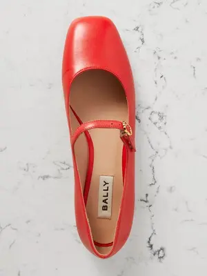 Bally Leather Mary Jane Ballet Flats