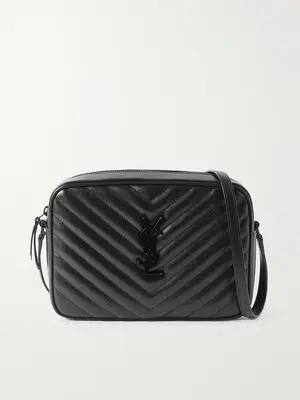 Saint Laurent Loulou Medium Matelassé Leather Shoulder Bag - Black