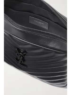 Saint Laurent Loulou Medium Matelassé Leather Shoulder Bag - Black