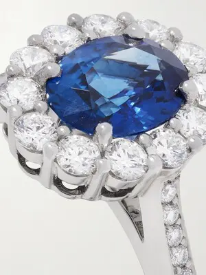 GARRARD 1735 Platinum, Sapphire And Diamond Ring