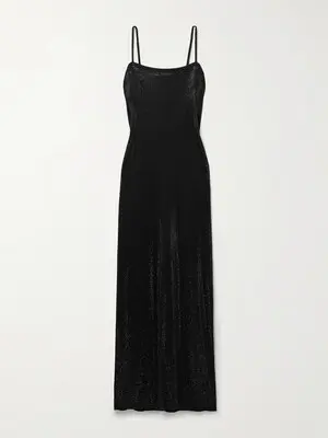 Alexander Wang Crystal-embellished Midi Dress - Black
