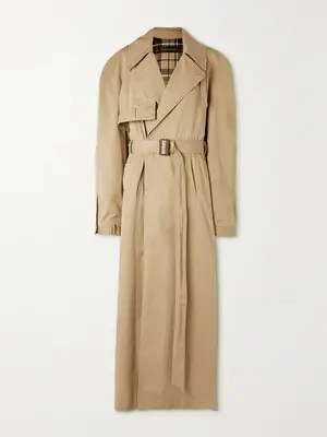 Balenciaga Oversized Asymmetric Cotton-twill Trench Coat