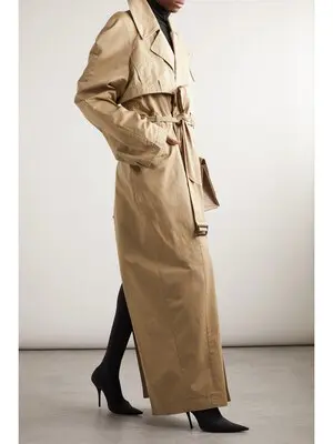 Balenciaga Oversized Asymmetric Cotton-twill Trench Coat