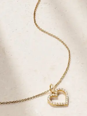 SYDNEY EVAN Open Heart Diamond Necklace - Gold