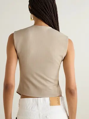 THE FRANKIE SHOP Maesa Asymmetric Canvas Vest