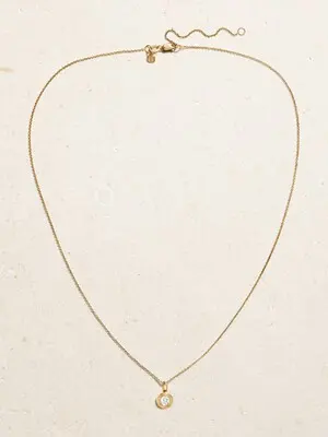 SYDNEY EVAN 14-karat Yellow Diamond Pendant Necklace