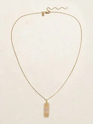 SYDNEY EVAN 14 Karat Yellow Diamond Charm Necklace