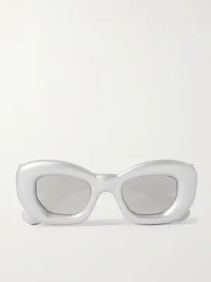 Loewe Inflated Oversized D-frame Acetate Sunglasses - Silver