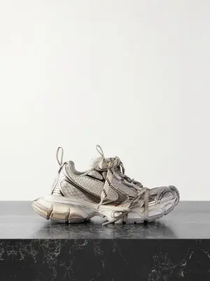 Balenciaga 3xl Mesh And Rubber Sneakers - Neutrals