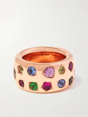 Pomellato Maxi Iconica 18-karat Rose Multi-stone Ring