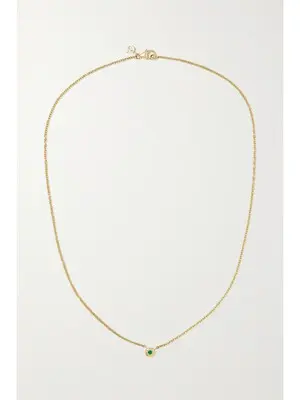 OCTAVIA ELIZABETH Nesting Gem 18-karat Recycled Gold Emerald Necklace