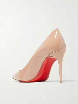 CHRISTIAN LOUBOUTIN Kate 85 Patent Leather Pumps - Neutrals