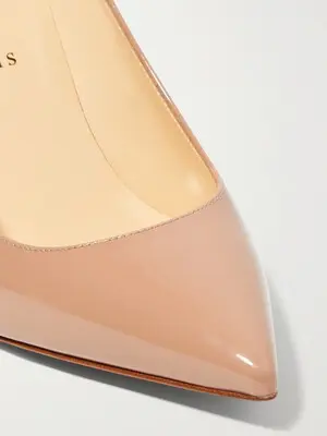 CHRISTIAN LOUBOUTIN Kate 85 Patent Leather Pumps - Neutrals