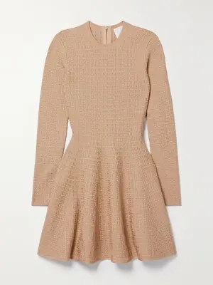 Givenchy Jacquard-knit Mini Dress - Brown