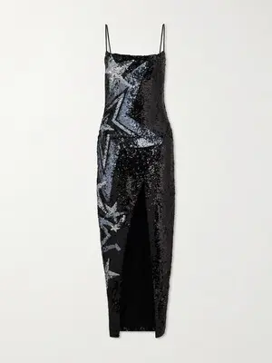 Balmain Sequin Embellished Gown - Black