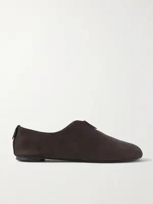 Loro Piana Floaty Suede Loafers - Brown
