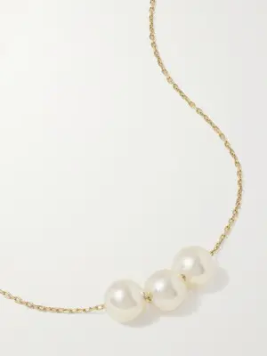 Mizuki 14 Karat Gold And Pearl Necklace