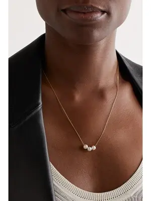 Mizuki 14 Karat Gold And Pearl Necklace