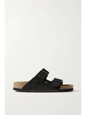 BIRKENSTOCK Arizona Suede Sandals - Black