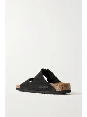 BIRKENSTOCK Arizona Suede Sandals - Black