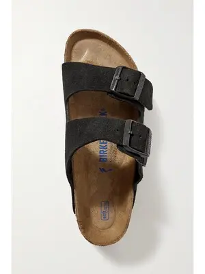 BIRKENSTOCK Arizona Suede Sandals - Black